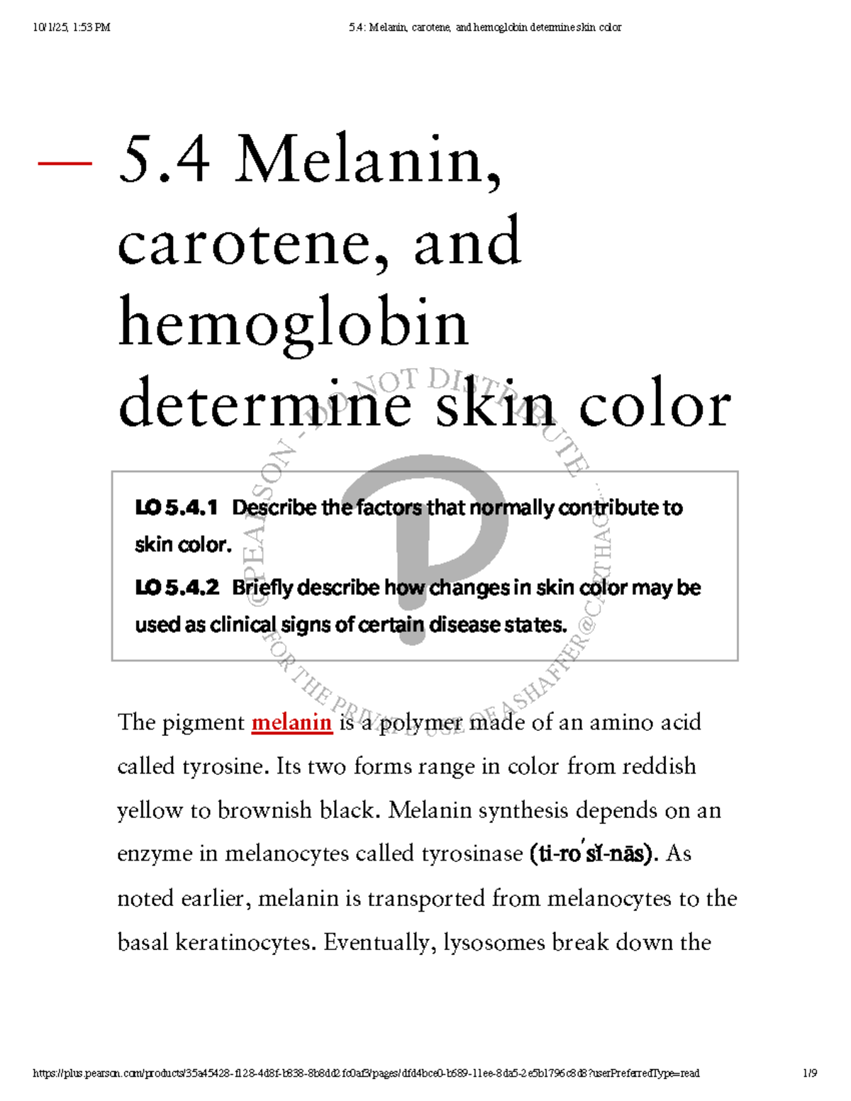 Melanin, Carotene & Hemoglobin: Key Factors in Skin Color ARTHAGE 5.4 ...