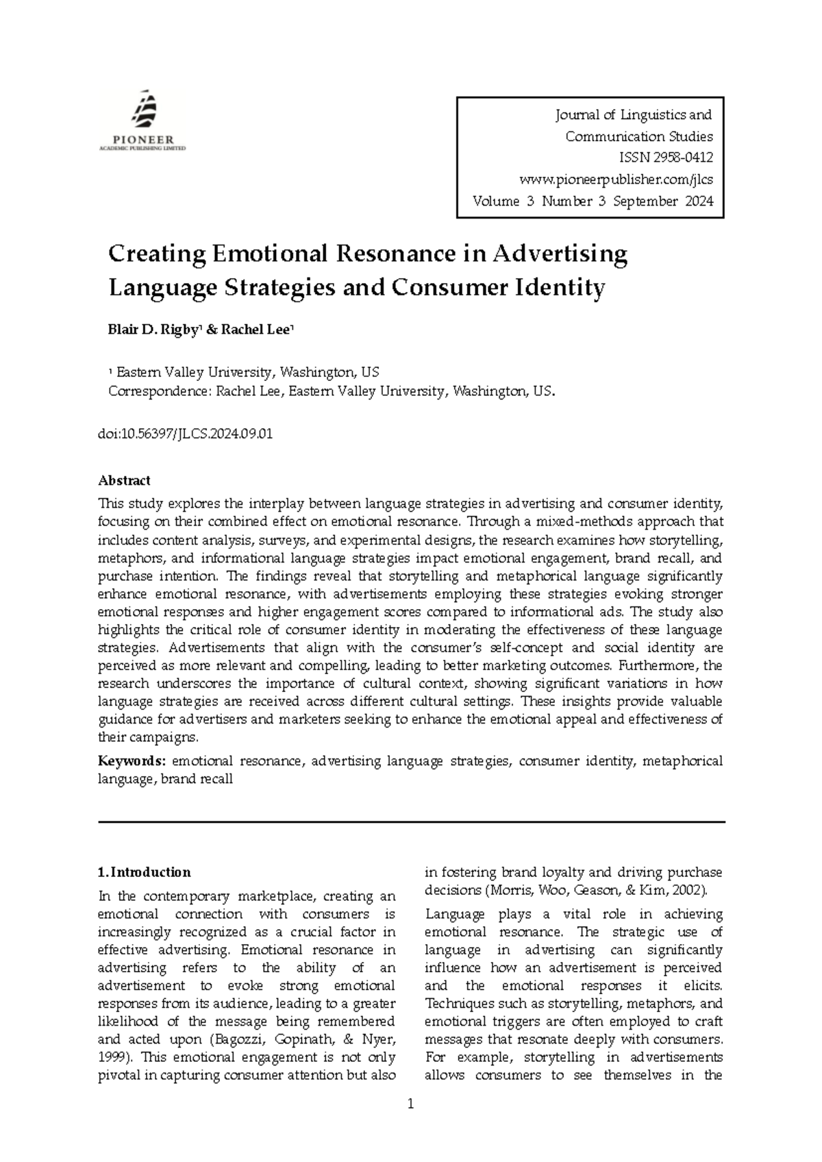 Creating Emotional Resonance: Language Strategies in Advertising (JLCS ...
