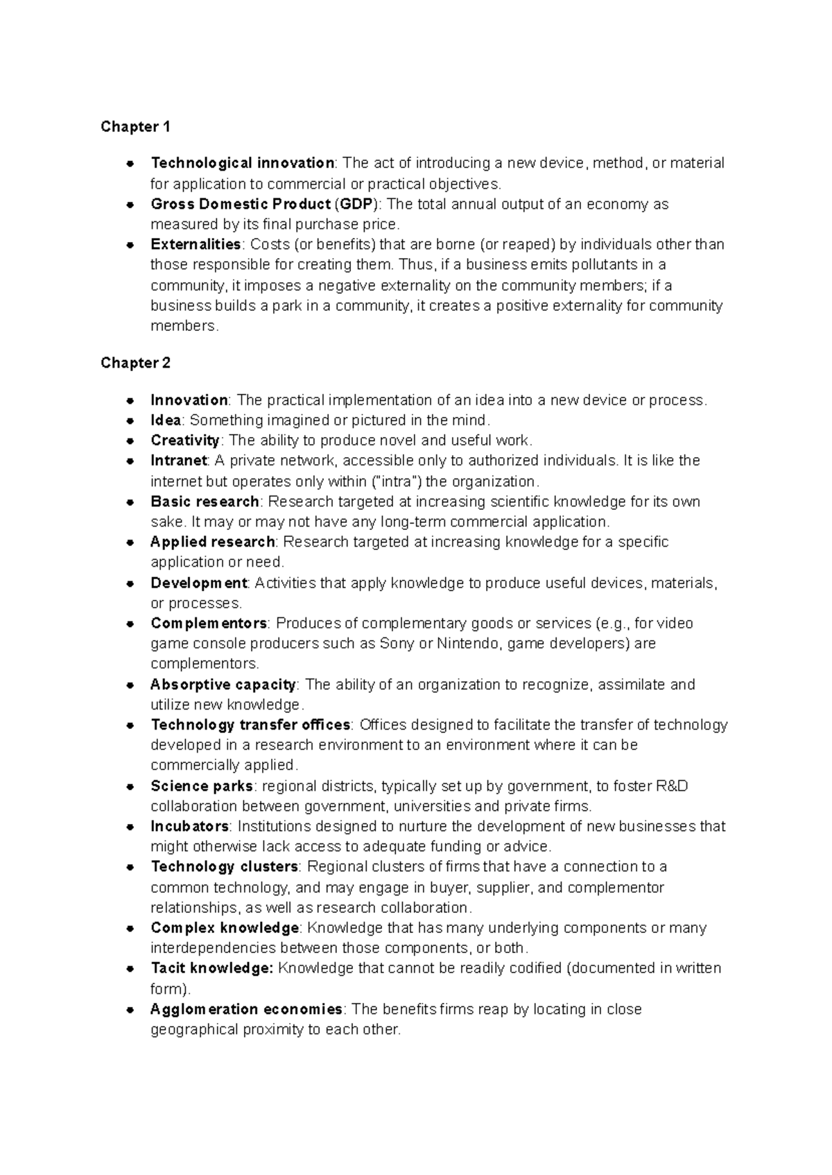 IM - Summary of Key Concepts in Innovation Management - Studeersnel