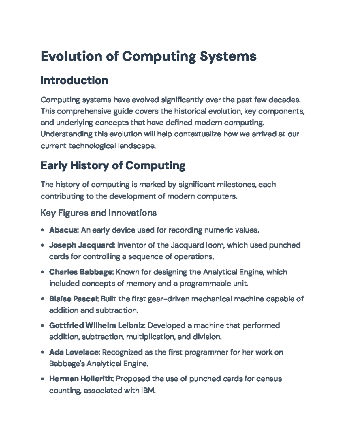 Evolution of Computing Systems: A Comprehensive Overview - Evolution of ...