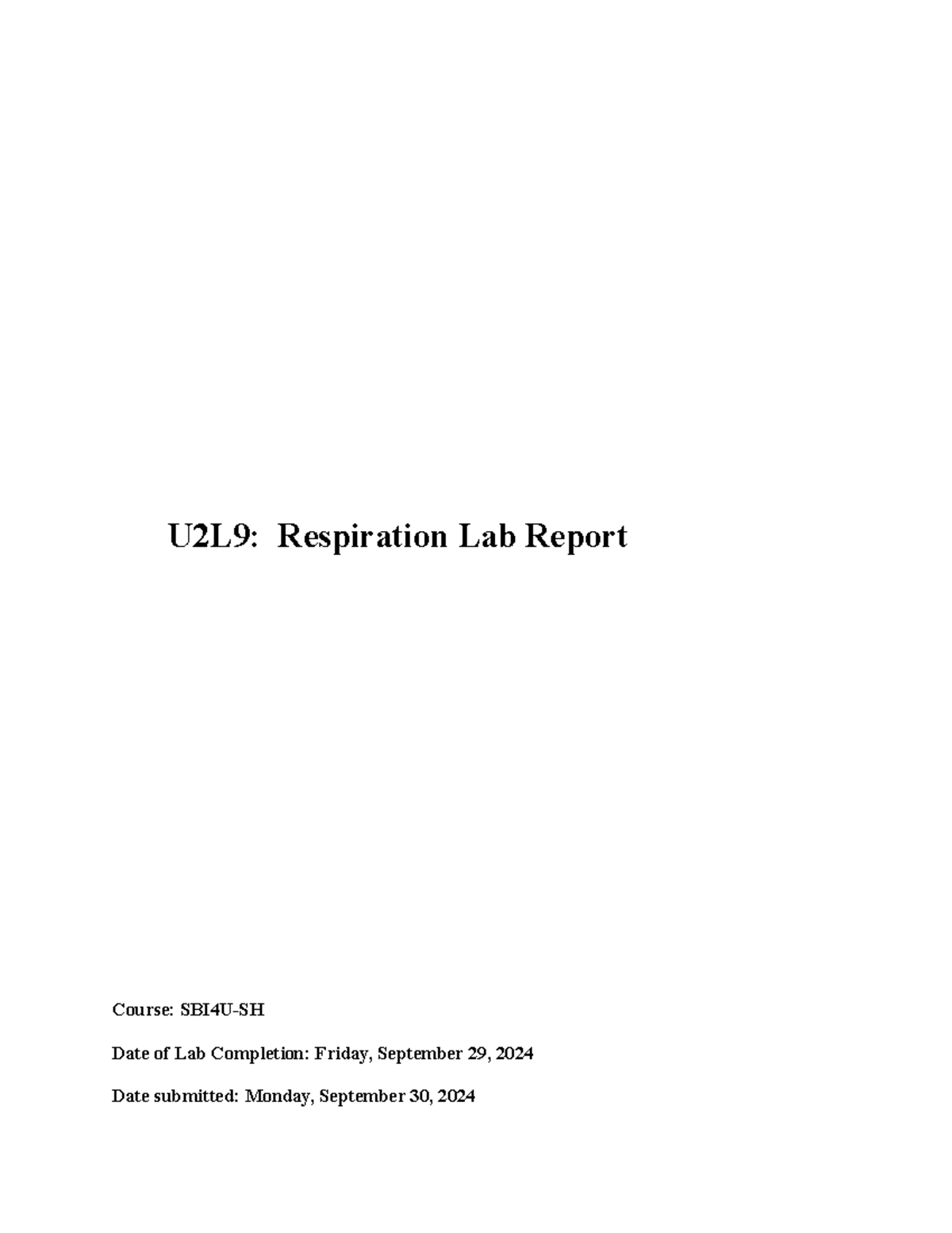 BU2L9L Respiration Lab Report - U2L9: Respiration Lab Report Course ...