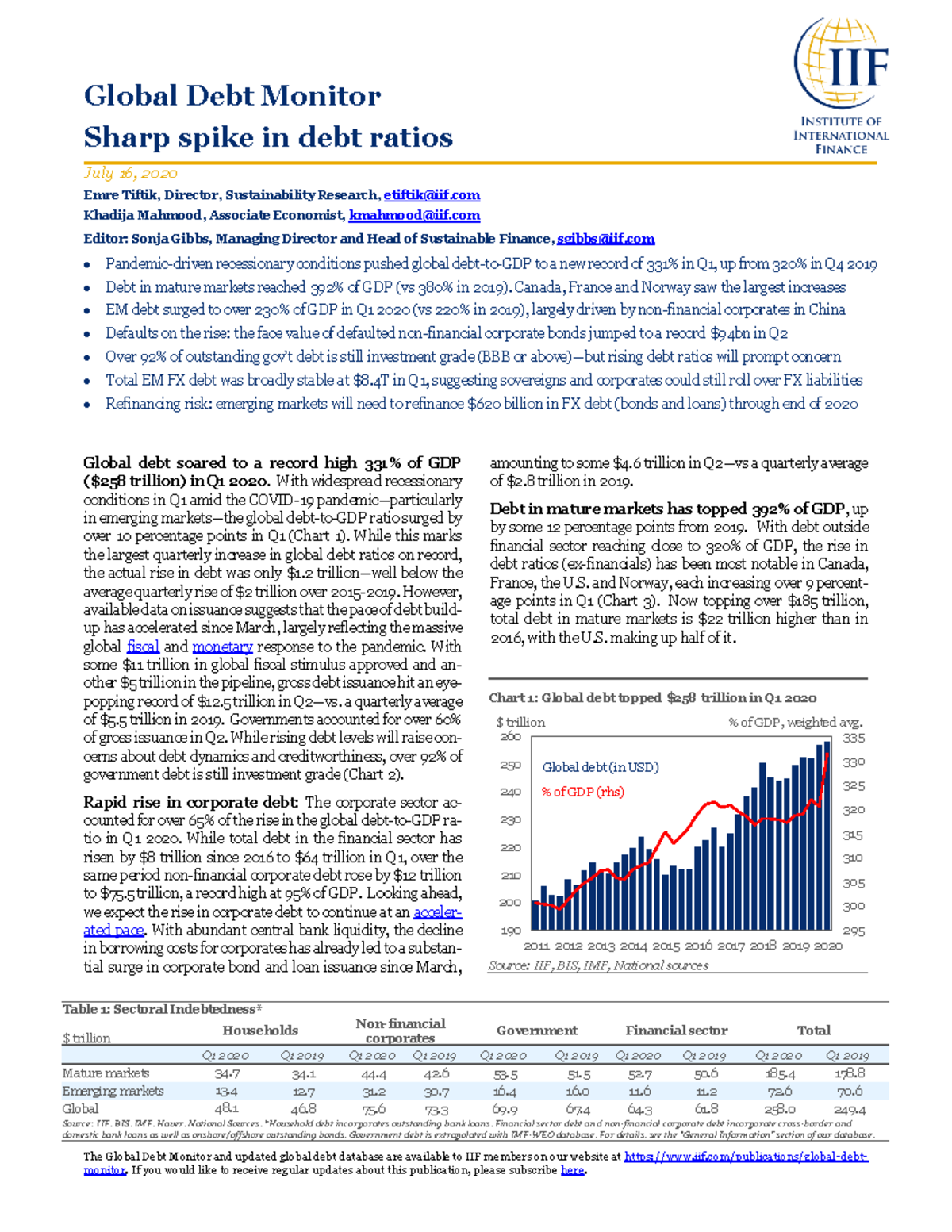 Global Debt Monitor July2020 - The Global Debt Monitor and updated ...