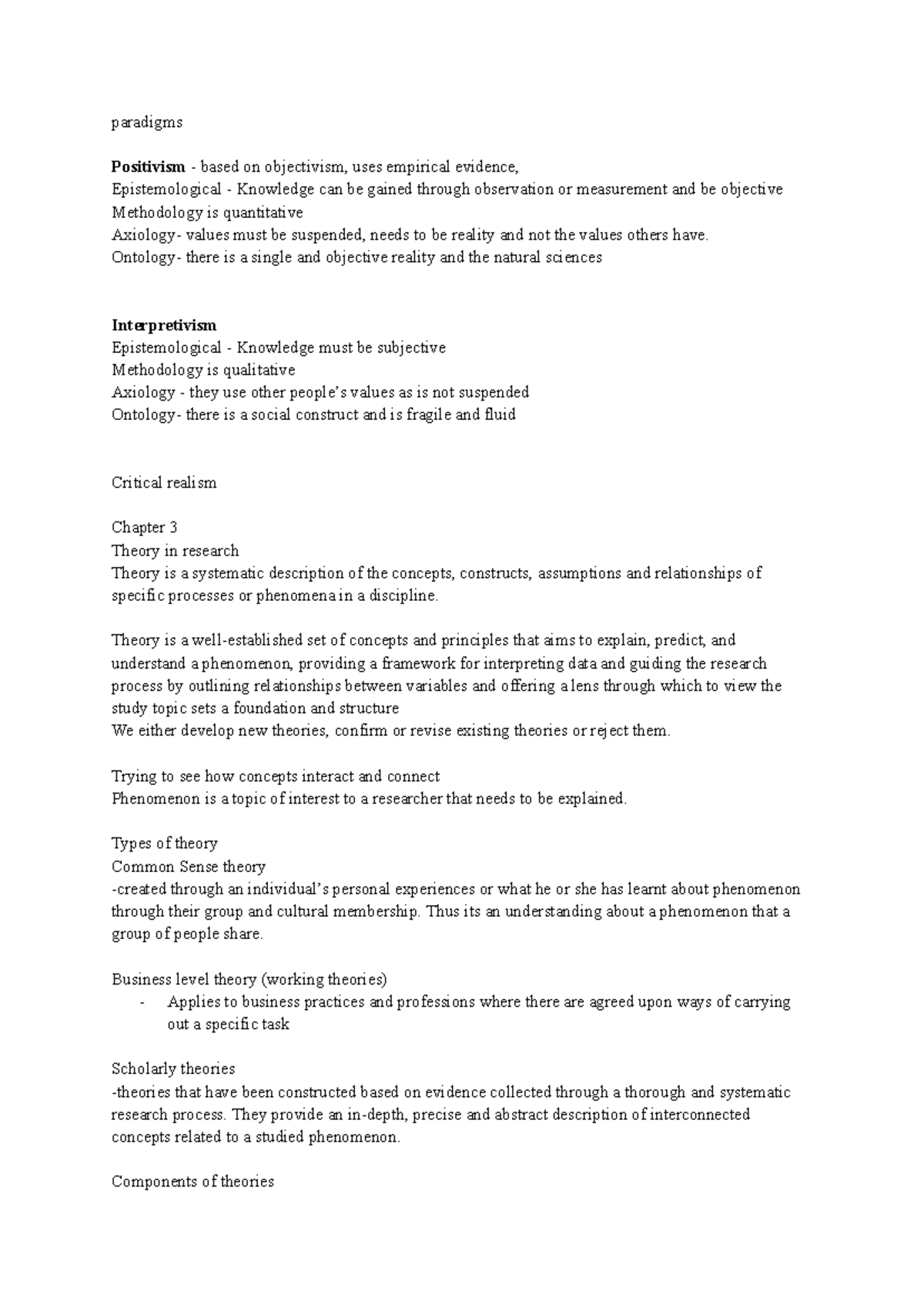 Introduction to Research Methodologies: Positivism, Interpretivism, and ...