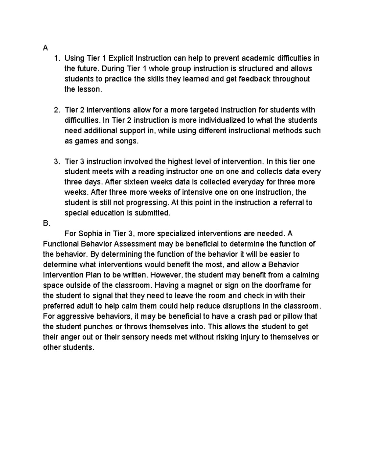 D662 Task 1 - Personalized Learning Strategies for Inclusive Classrooms ...