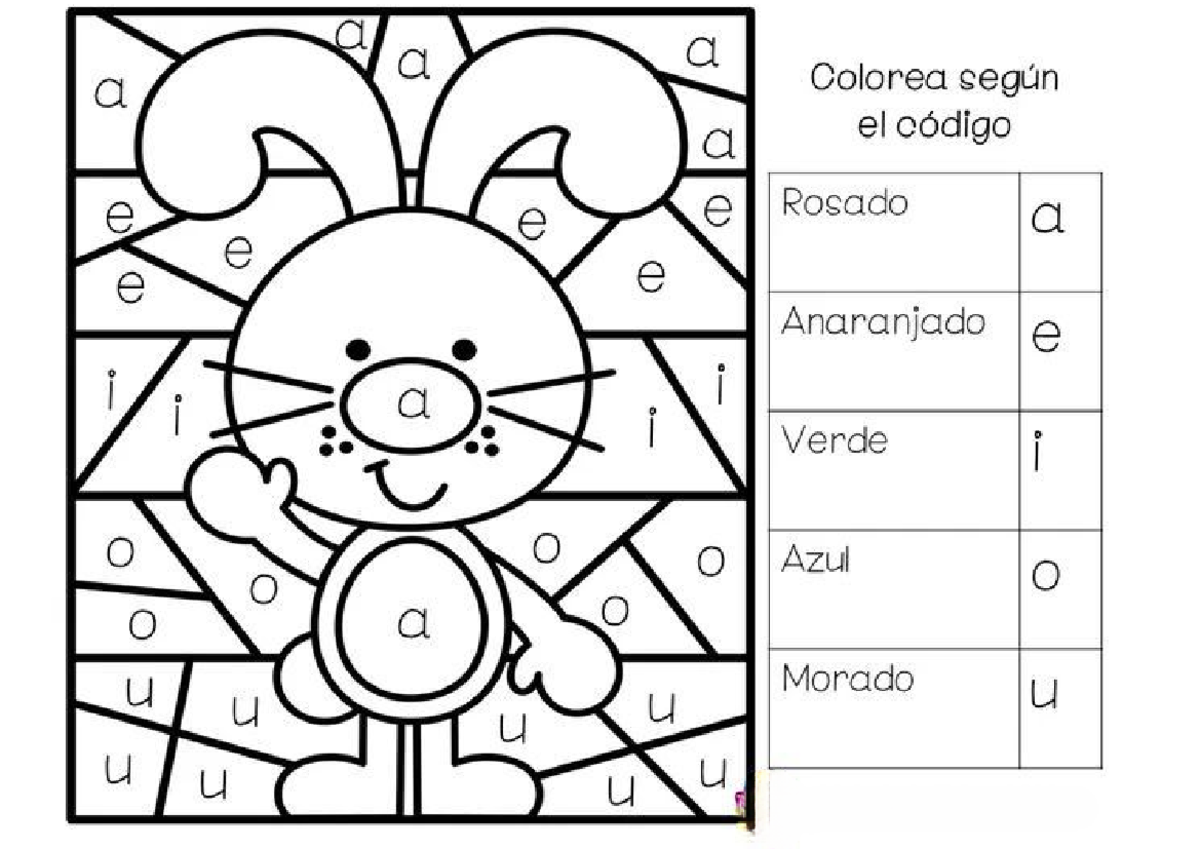 Colorea DE Acuerdo A LO Indicado - Español - a a Colorea según a el ...