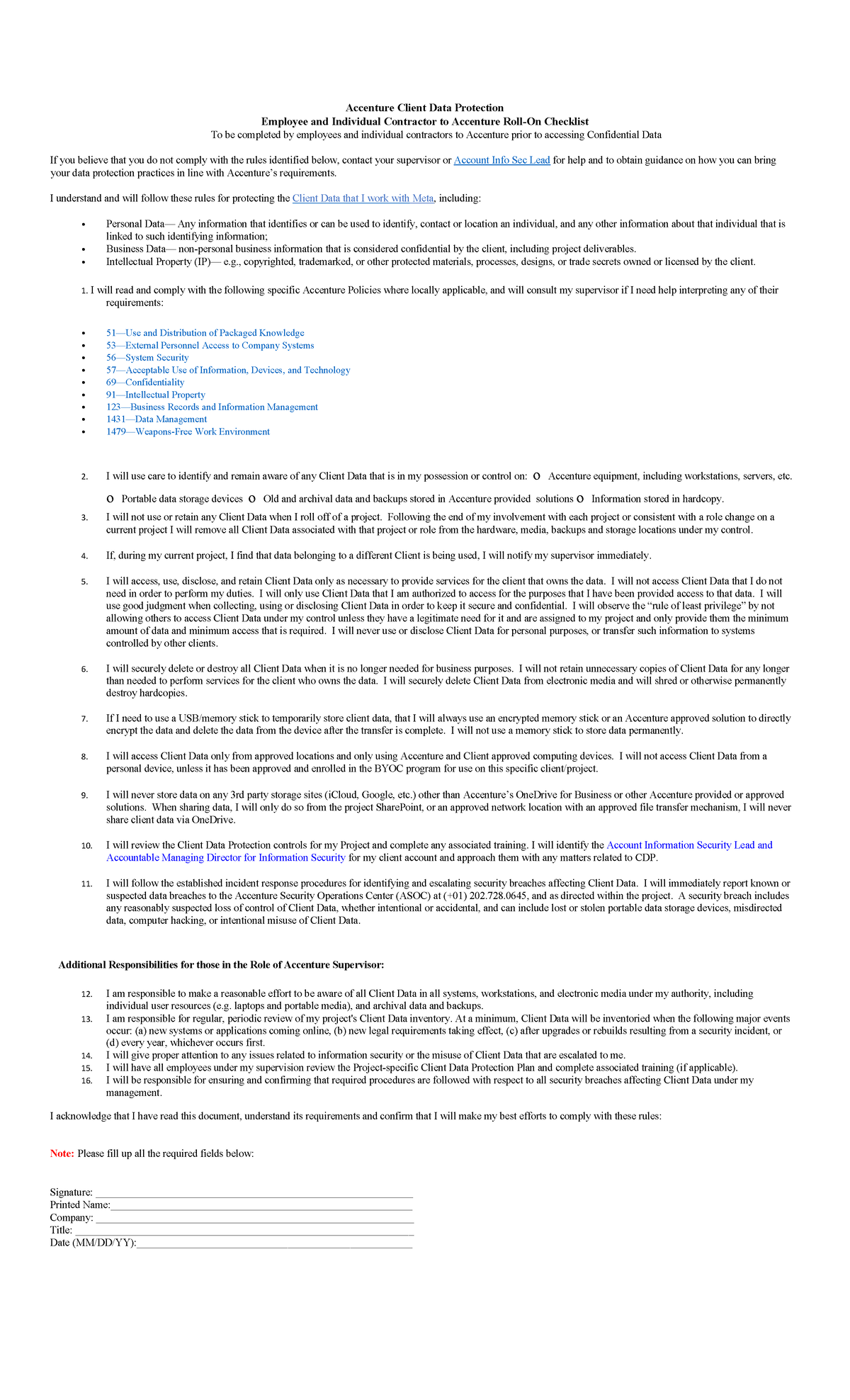 Global Operations CCA 2022 with CDP Checklist - Accenture Client Data ...