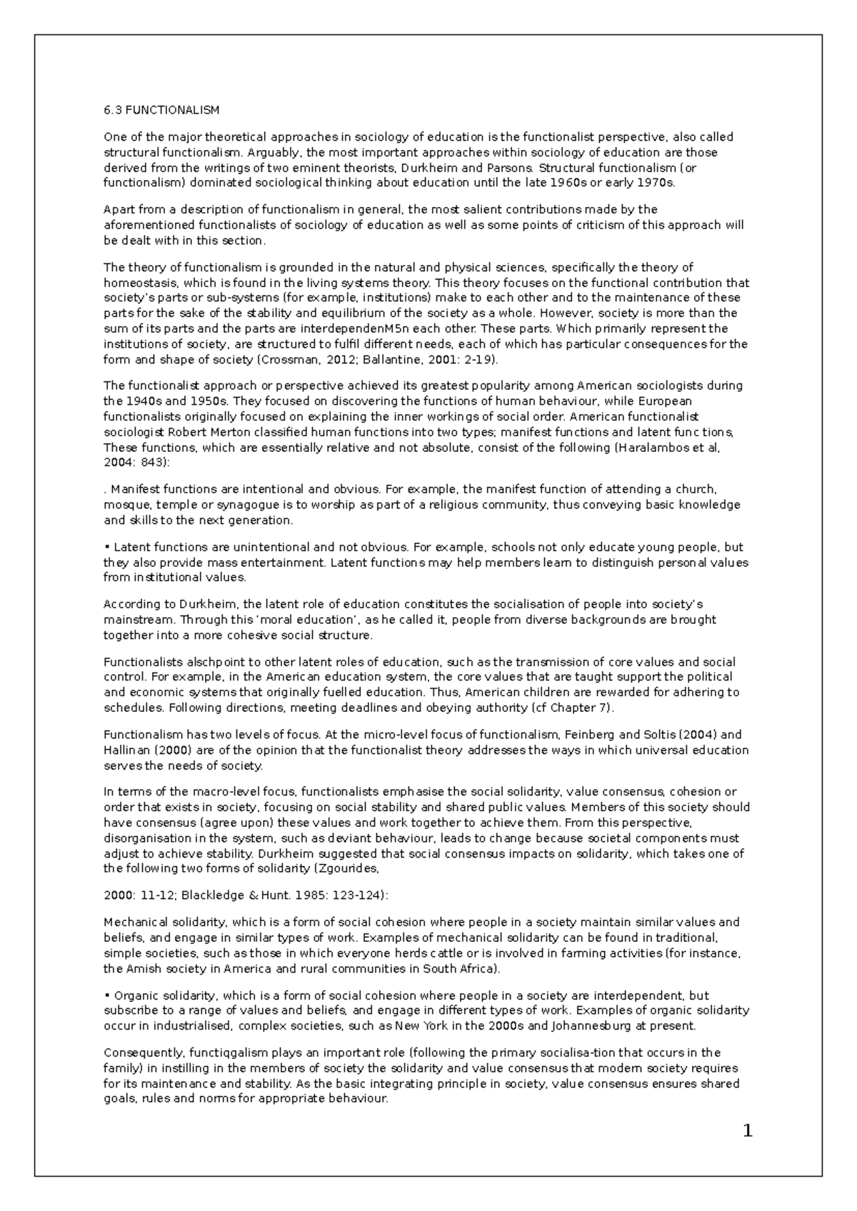 Functionalism in Sociology of Education: Key Theories & Critiques (M5 ...