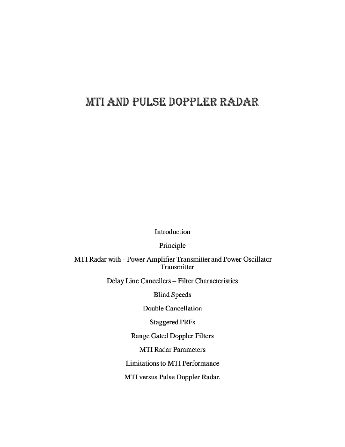 Radar engineering module 3 - Studocu