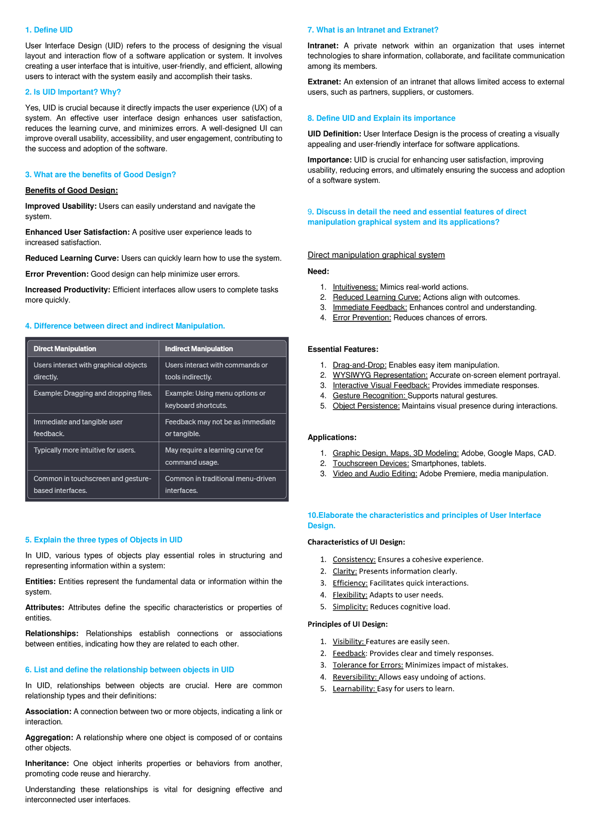 HCI Assignment 01: Overview of User Interface Design Principles - Studocu