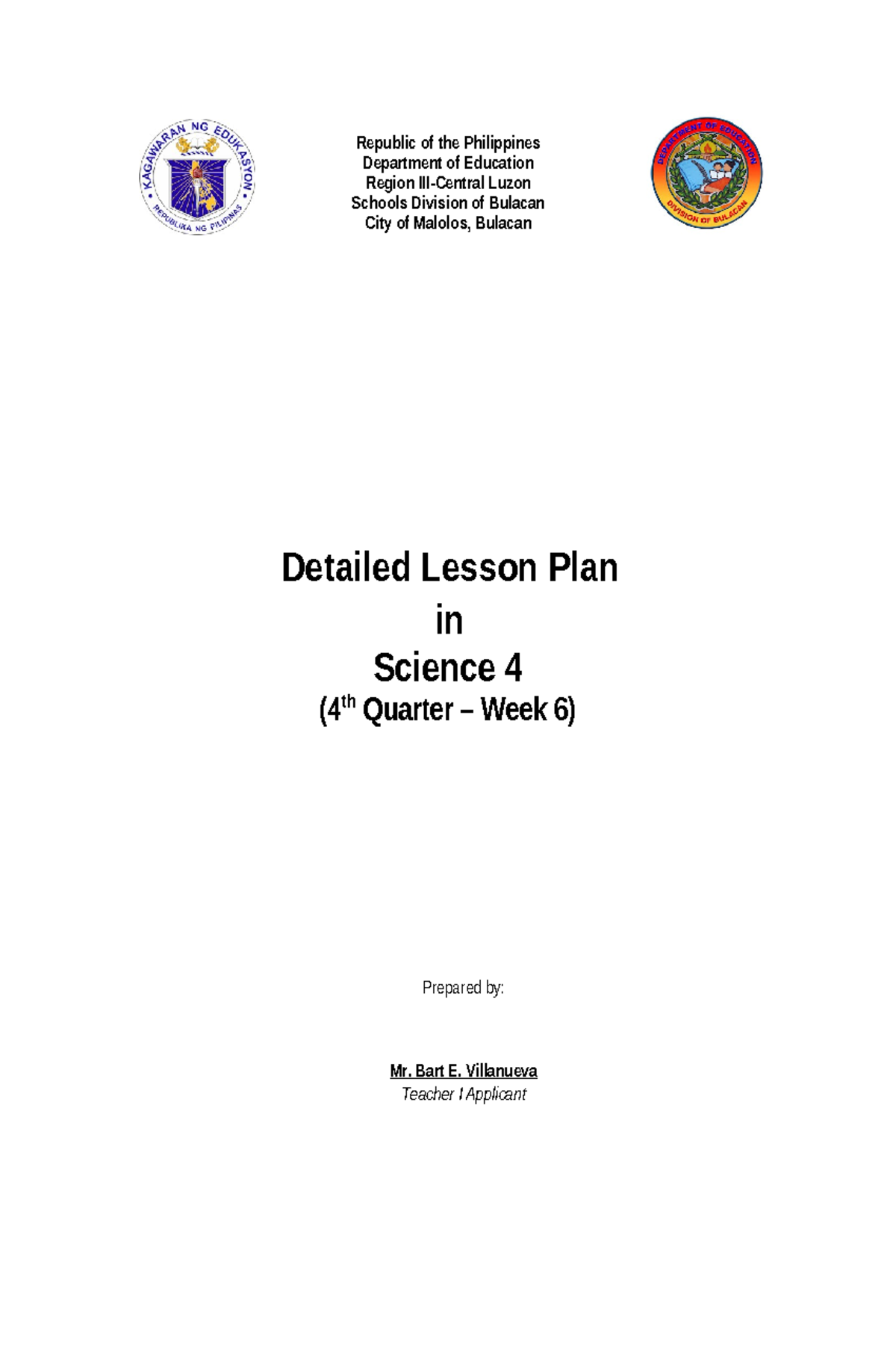 Science 4 Detailed Lesson Plan: Changes in Shadows as Sun Moves - Studocu