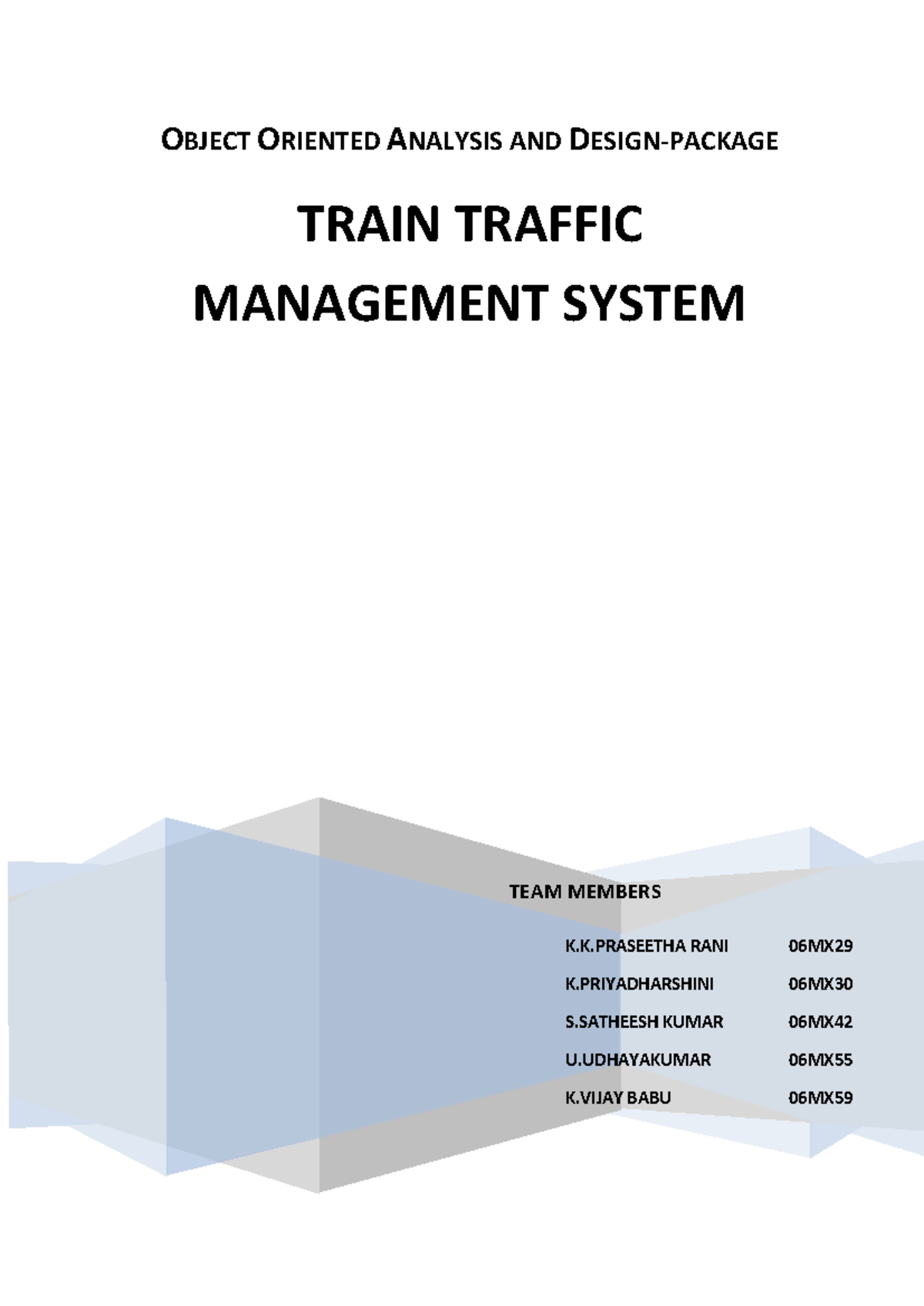 OOAD 06MX Final Exam: Train Traffic Management System Overview - Studocu