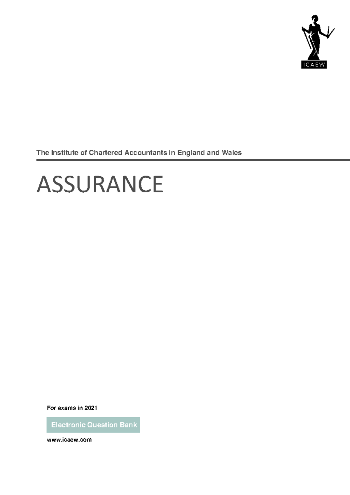 ACA - Assurance - 2021 Electronic Question Bank Overview - Studocu