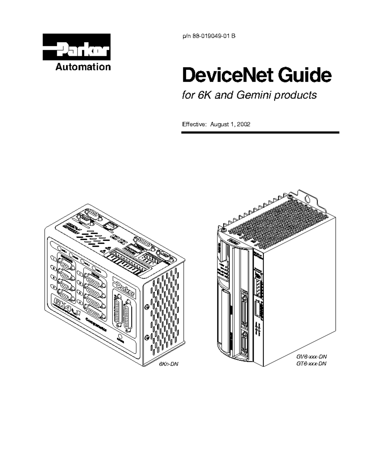 Device Net Manual - Effective: August 1, 2002 p/n 88-019049-01 B ...