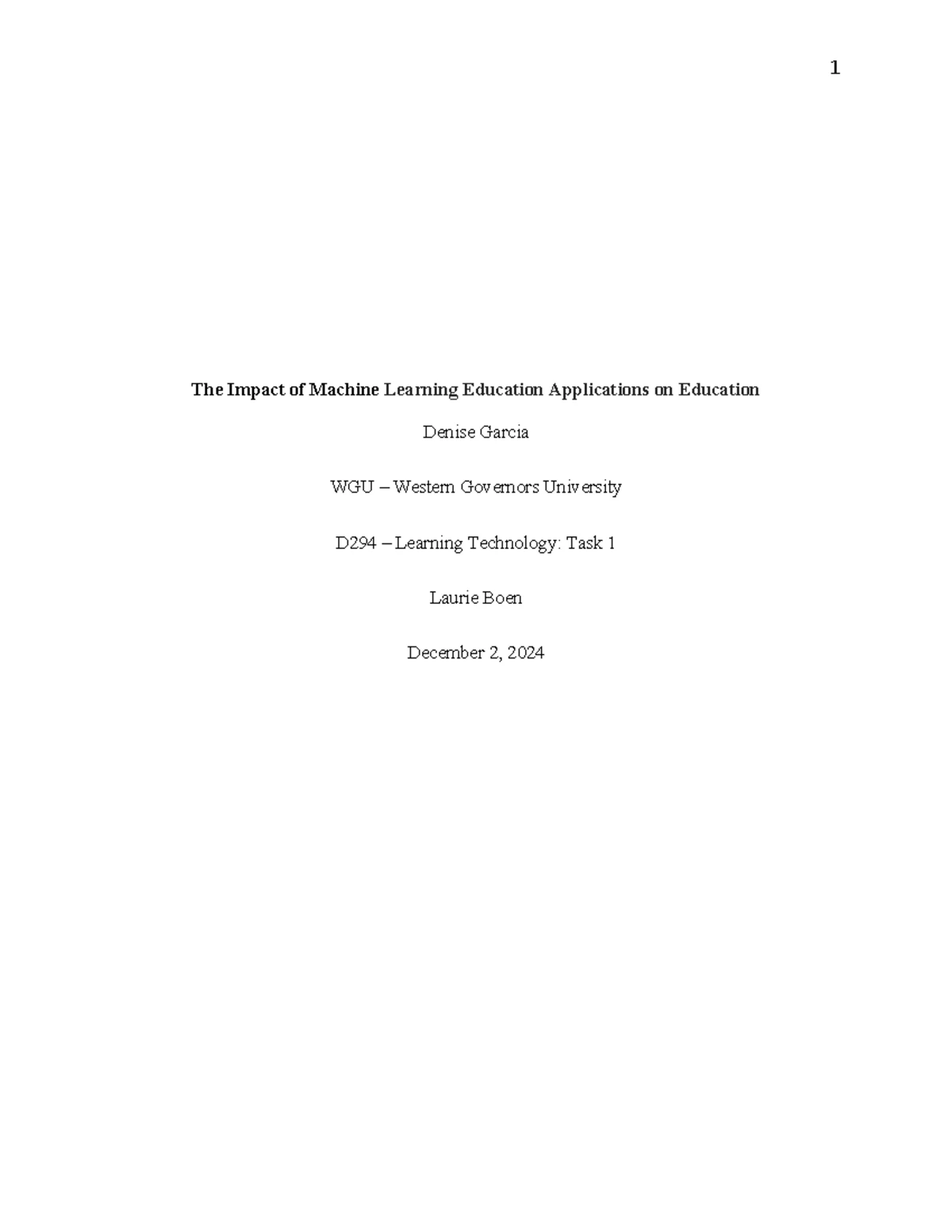 AI in Education: Implications, Risks, and Ethical Considerations (Task ...
