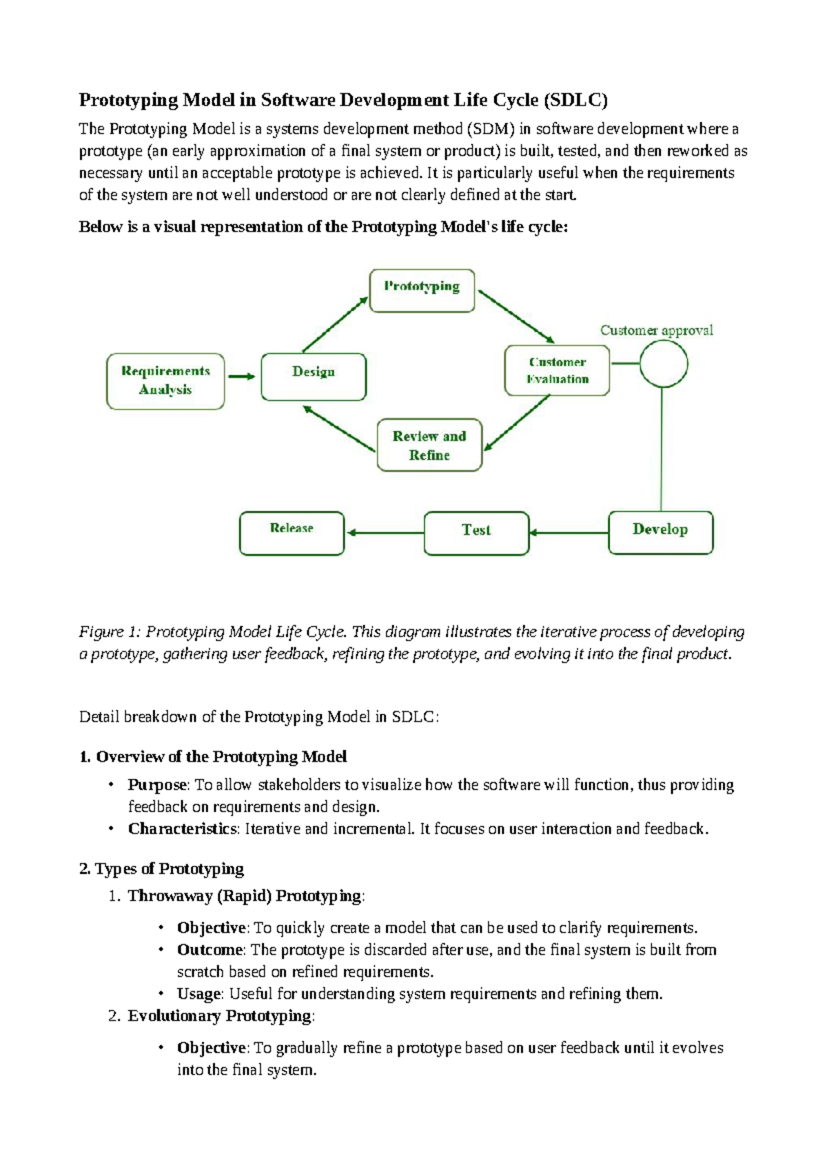 Prototyping Model in SDLC - Summary of Key Concepts and Phases - Studocu
