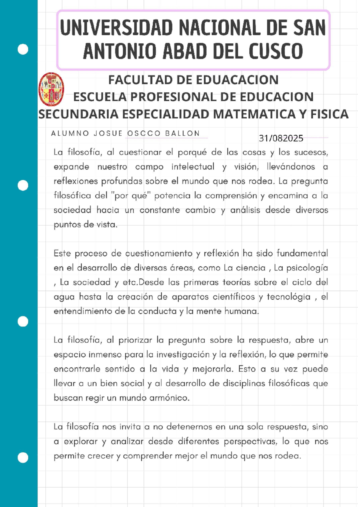 Actividad 1: Mapas Conceptuales y Textos Críticos en Filosofía - Studocu