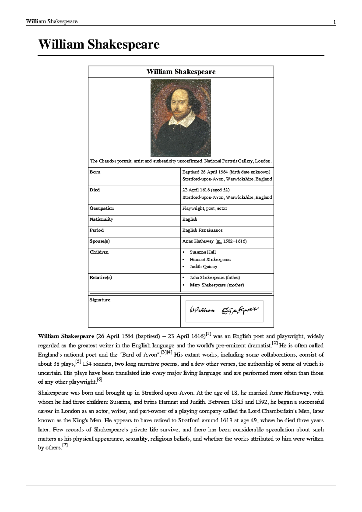 William Shakespeare - Lecture Notes on His Life and Works 1.3 - Studocu
