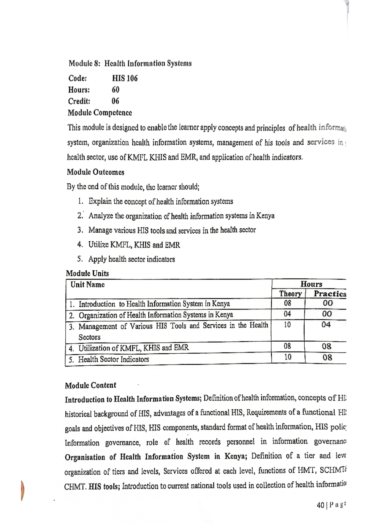 HIS 106 - Health Information Systems Module 8 Overview and Insights ...