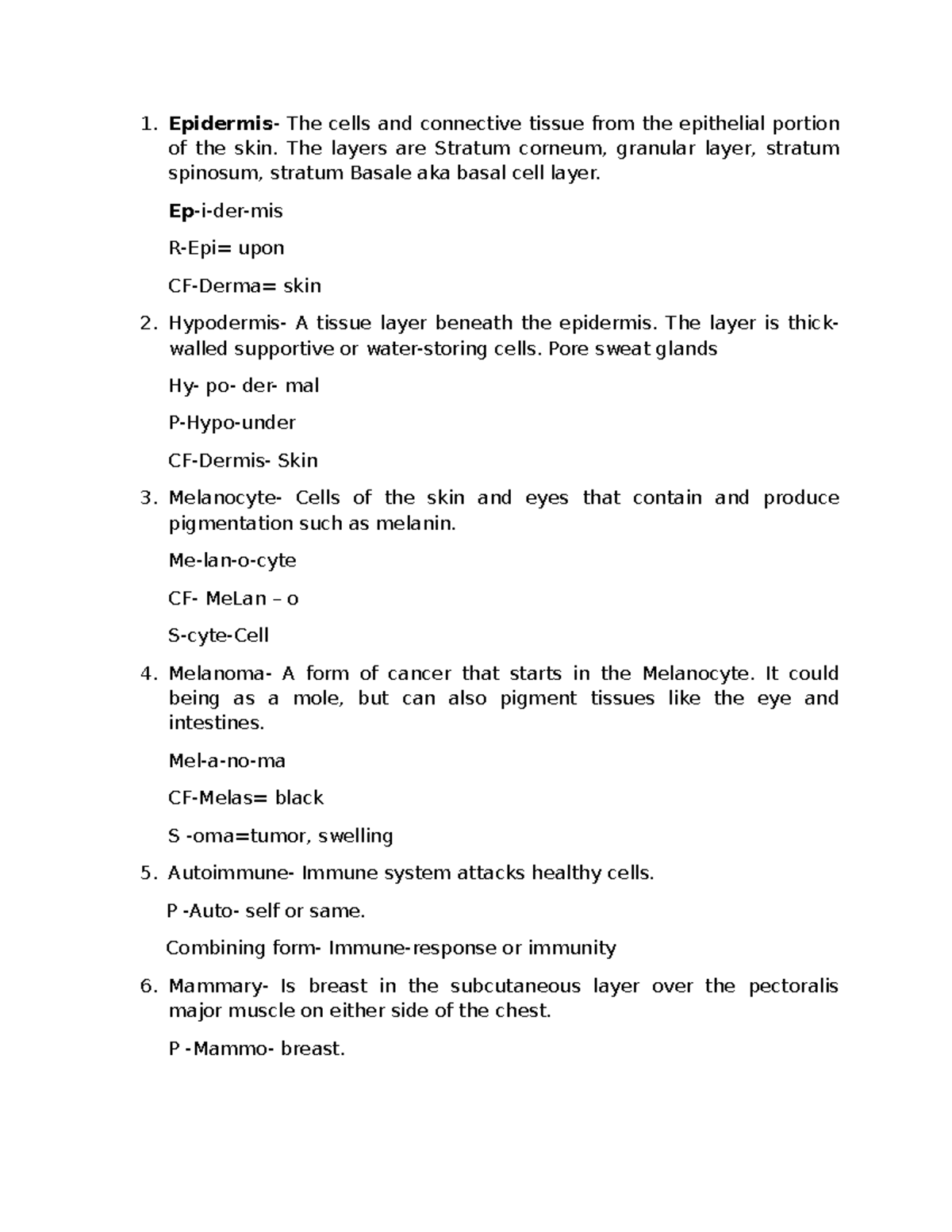 Medical Terminology: Integumentary System Overview and Key Concepts ...