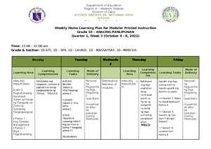 AP 10 Quarter 4 Module 1 - exam - Una at Ikalawang Kahalagahan ng ...