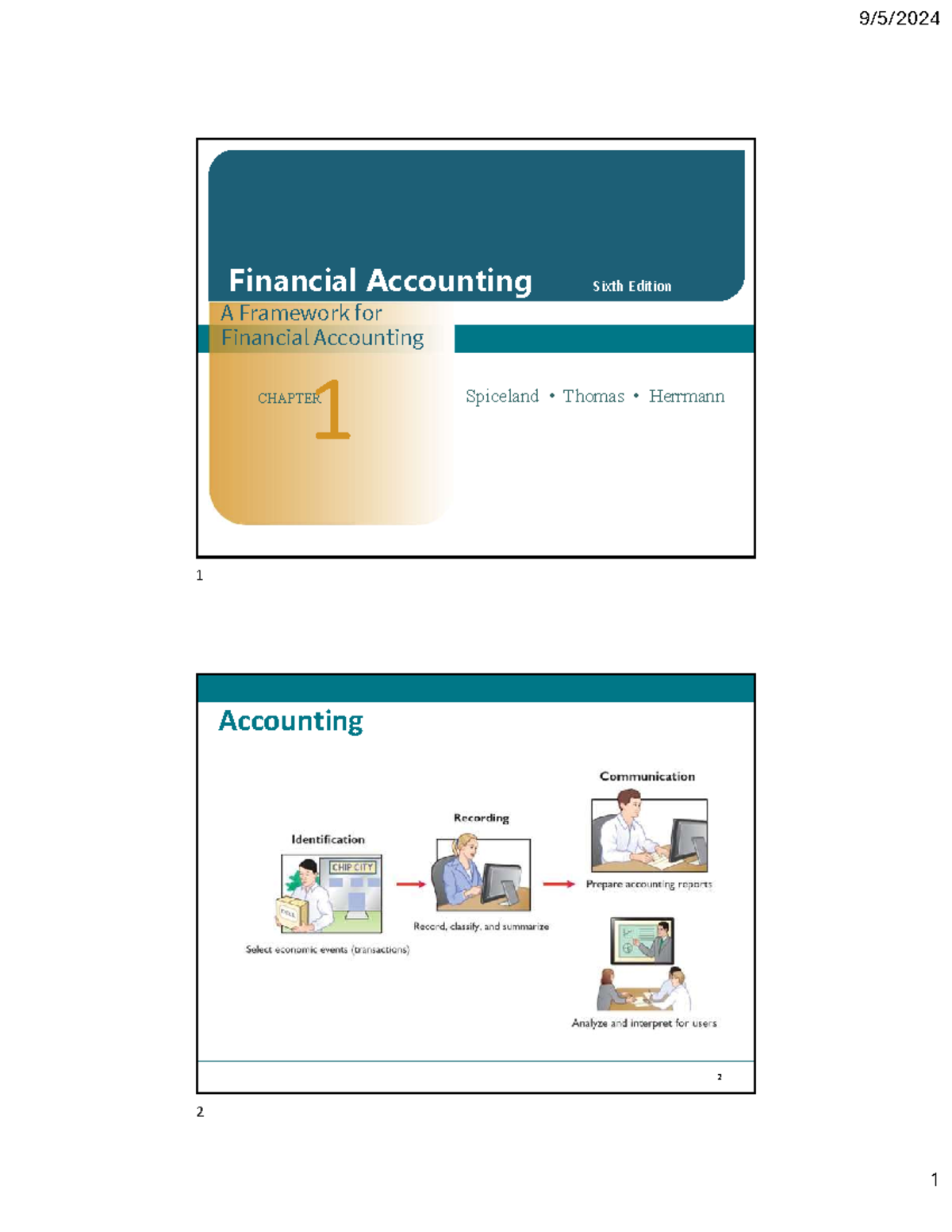 Financial Accounting 1: Chapter 1 Overview and Key Concepts - Studocu