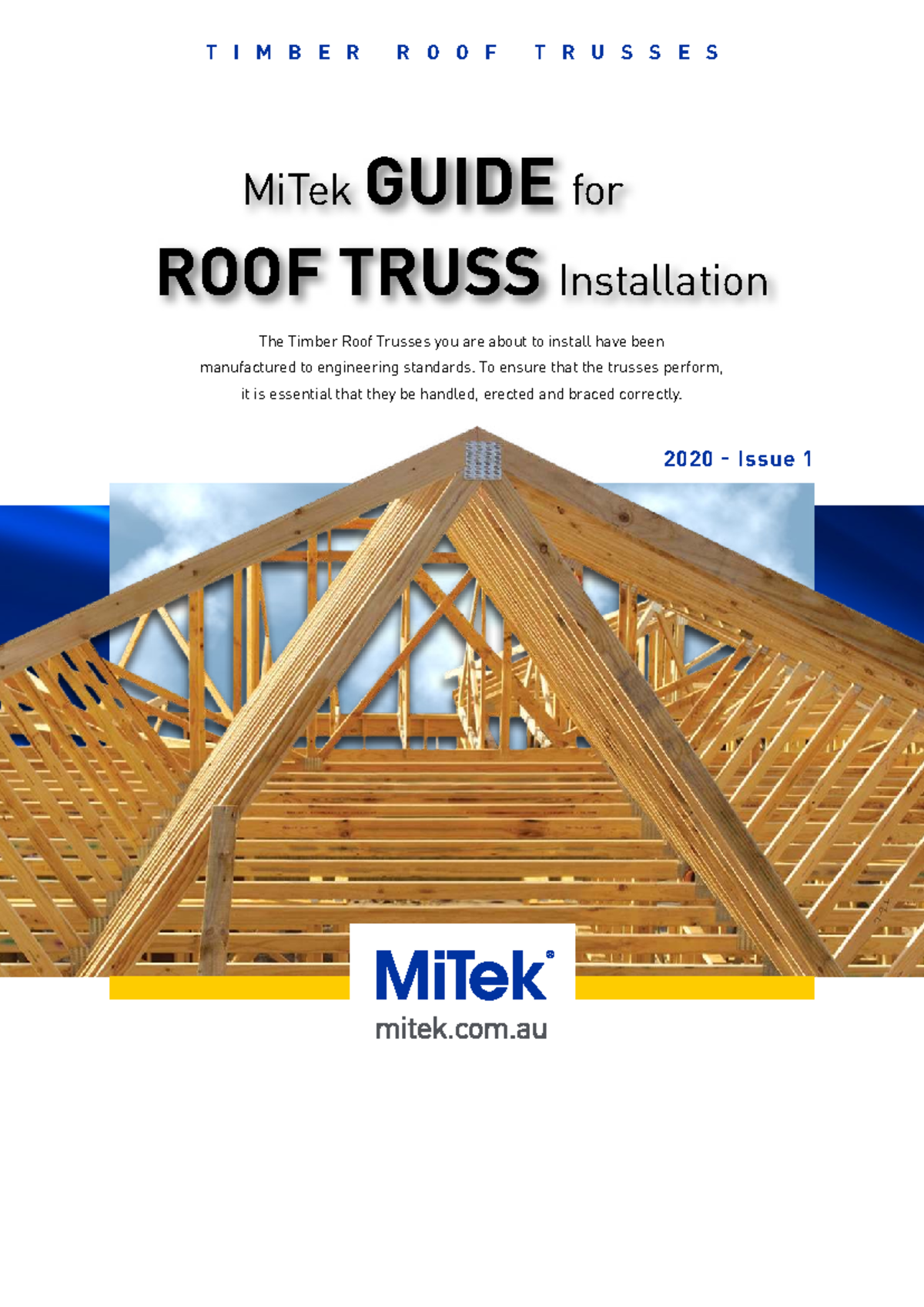 MiTek RT Guide for Timber Roof Truss Installation & Erection - Studocu