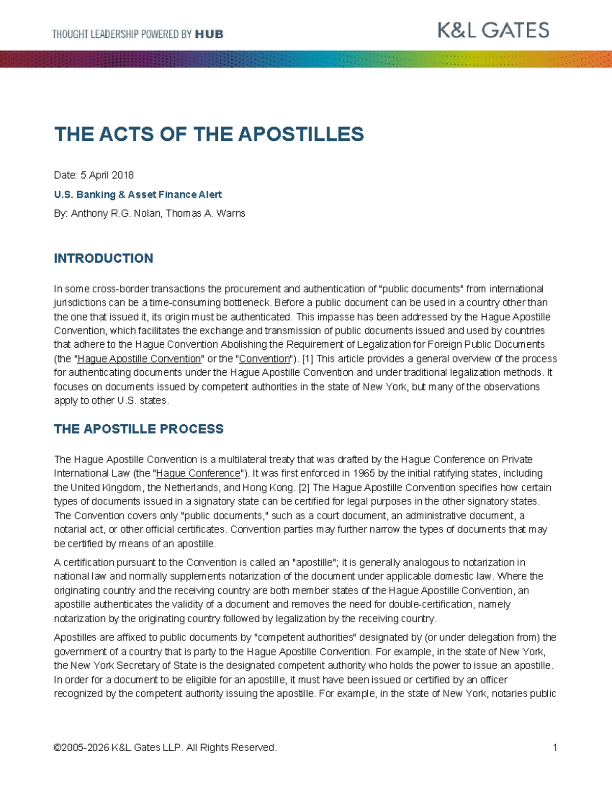 HAGUE APOSTILLE CONVENTION: AUTHENTICATION PROCESS OVERVIEW - Studocu