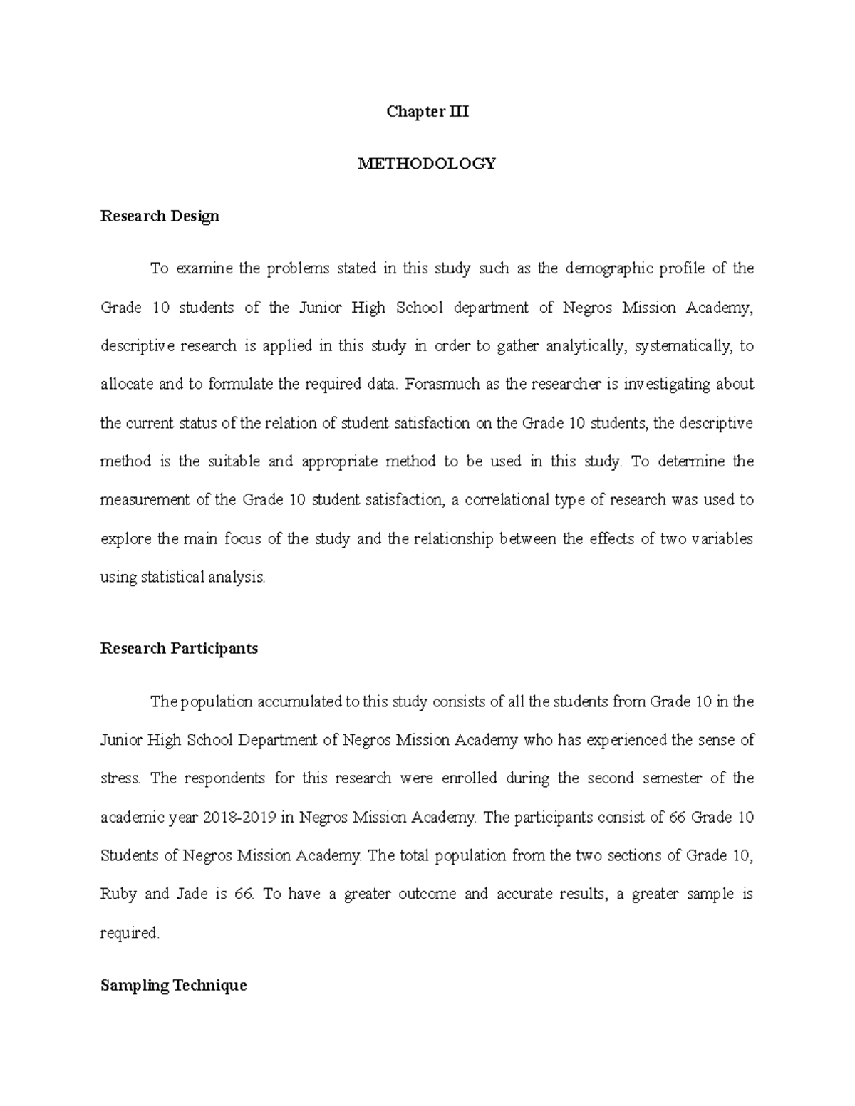 Capstone CH 3-5: Methodology & Research Design Overview - Studocu