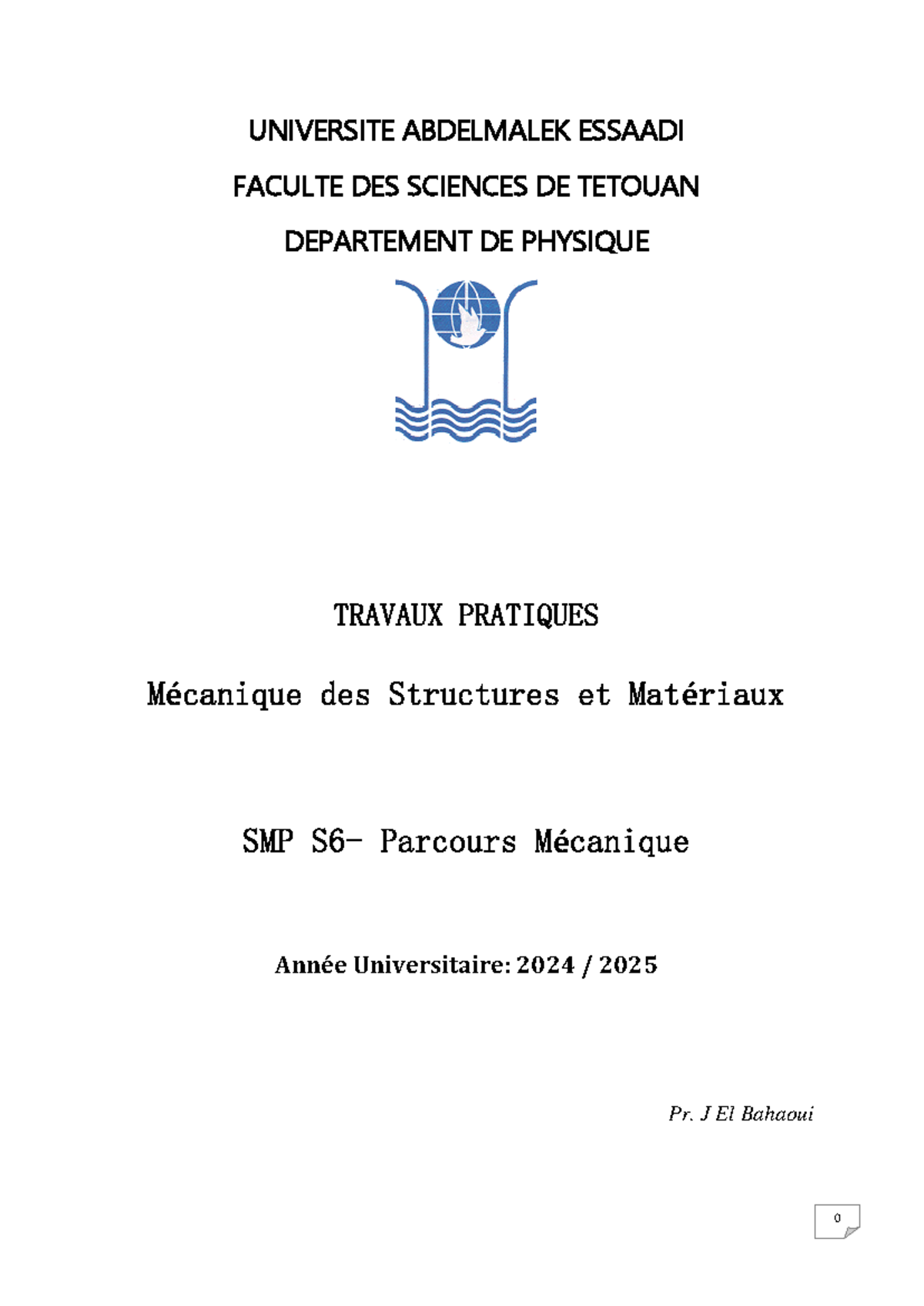 TP Mécanique des Structures et Matériaux SMP S6 - Notes et Méthodes ...