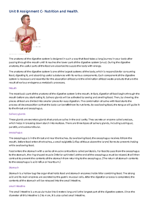 UNIT 8 - Unit 8 assignment 1 Lymphatic system - UNIT 8: PHYSIOLOGY OF ...