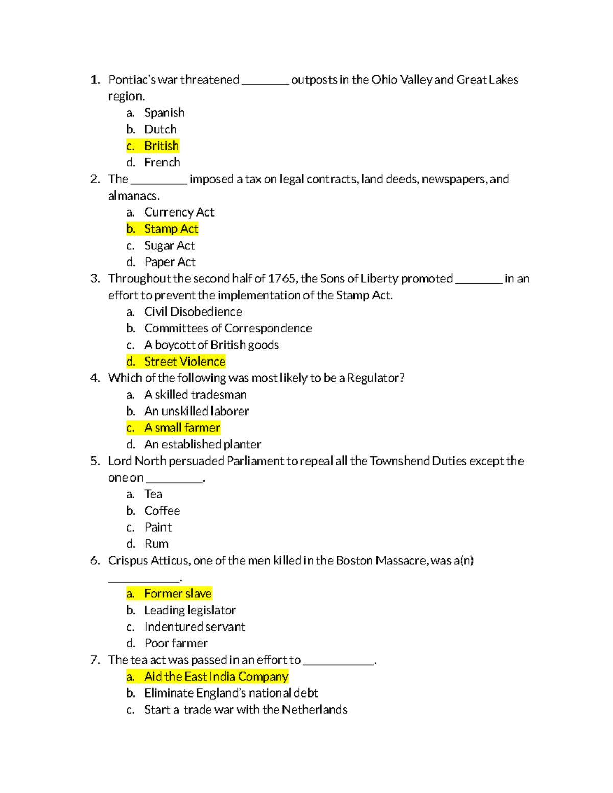 HIstory Study guide 4 - Scott Stempson HIST 110 Practice quiz based on ...