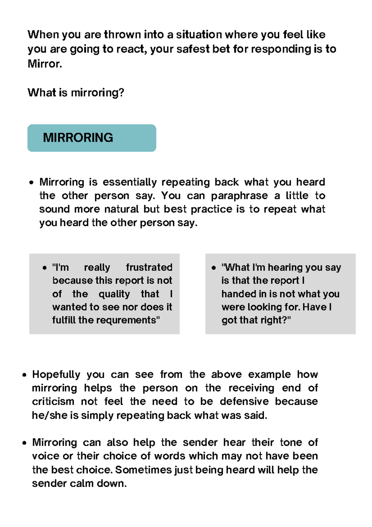 Effective Communication Techniques: Mirroring & Dialogue Strategies ...