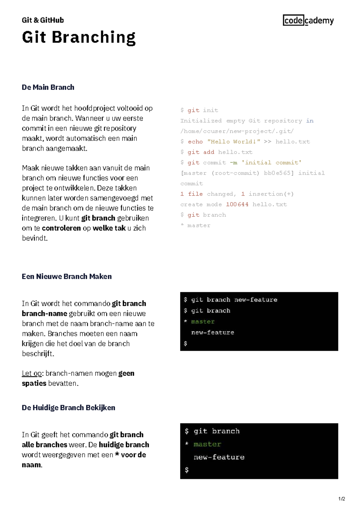 Git Branching - Alles wat je moet weten over Git en GitHub - Studeersnel
