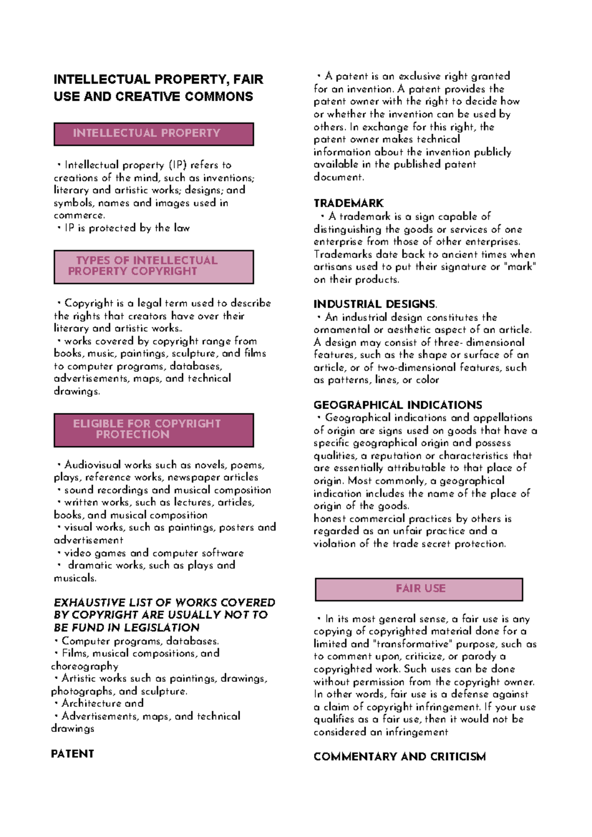 Lesson 8: Understanding Intellectual Property and Fair Use in Media IT ...