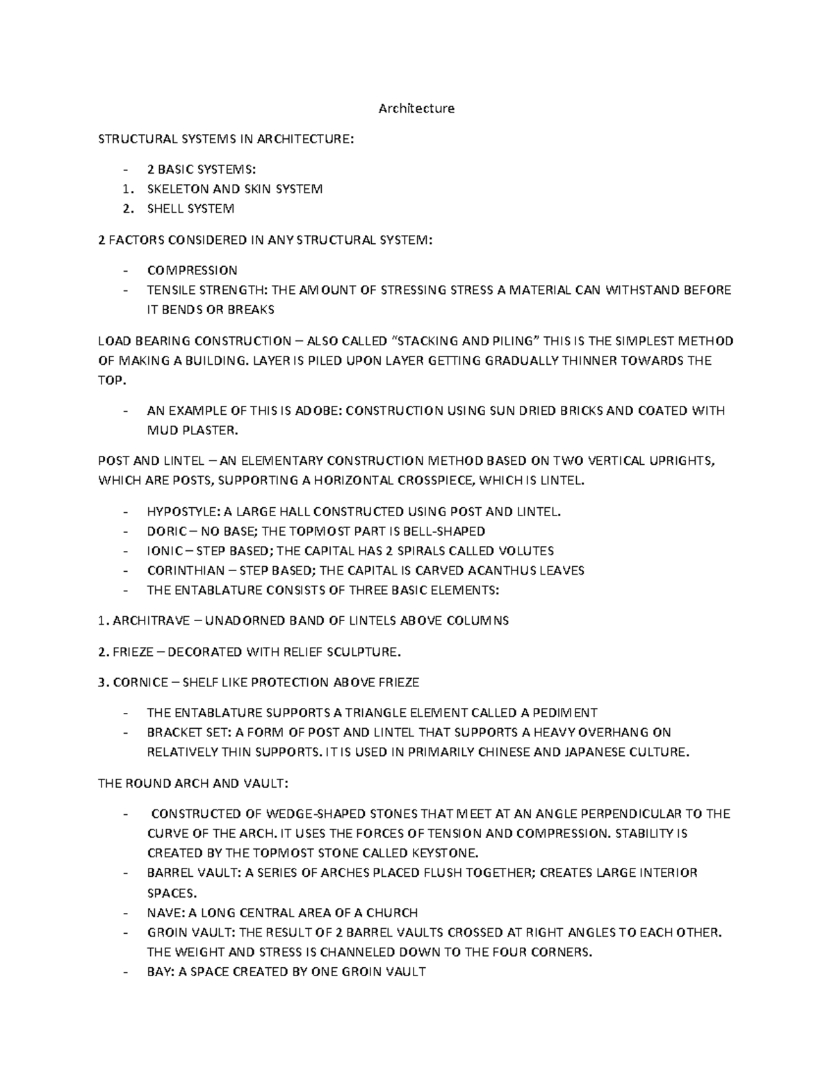 Chapter 13: Structural Systems in Architecture Notes - Studocu