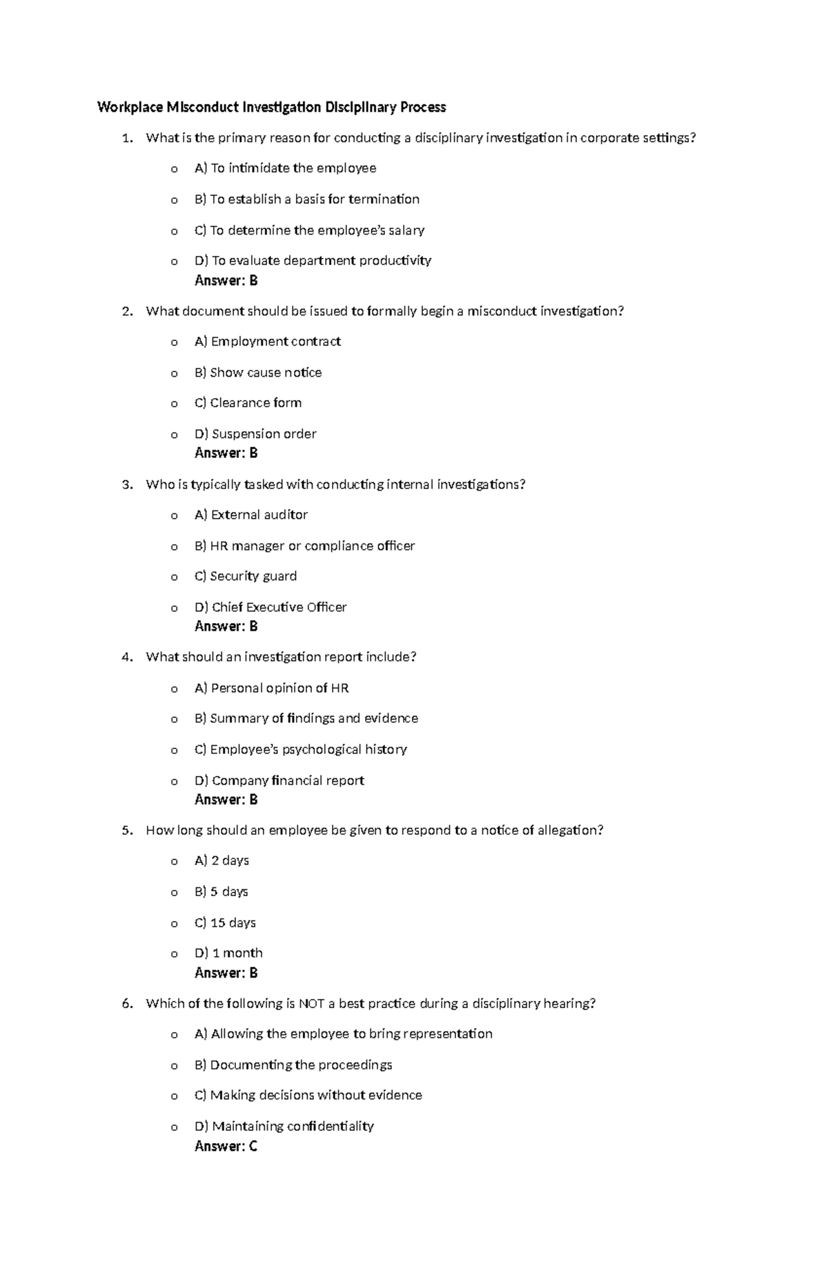 Workplace Misconduct Investigation Disciplinary Process - What is the ...