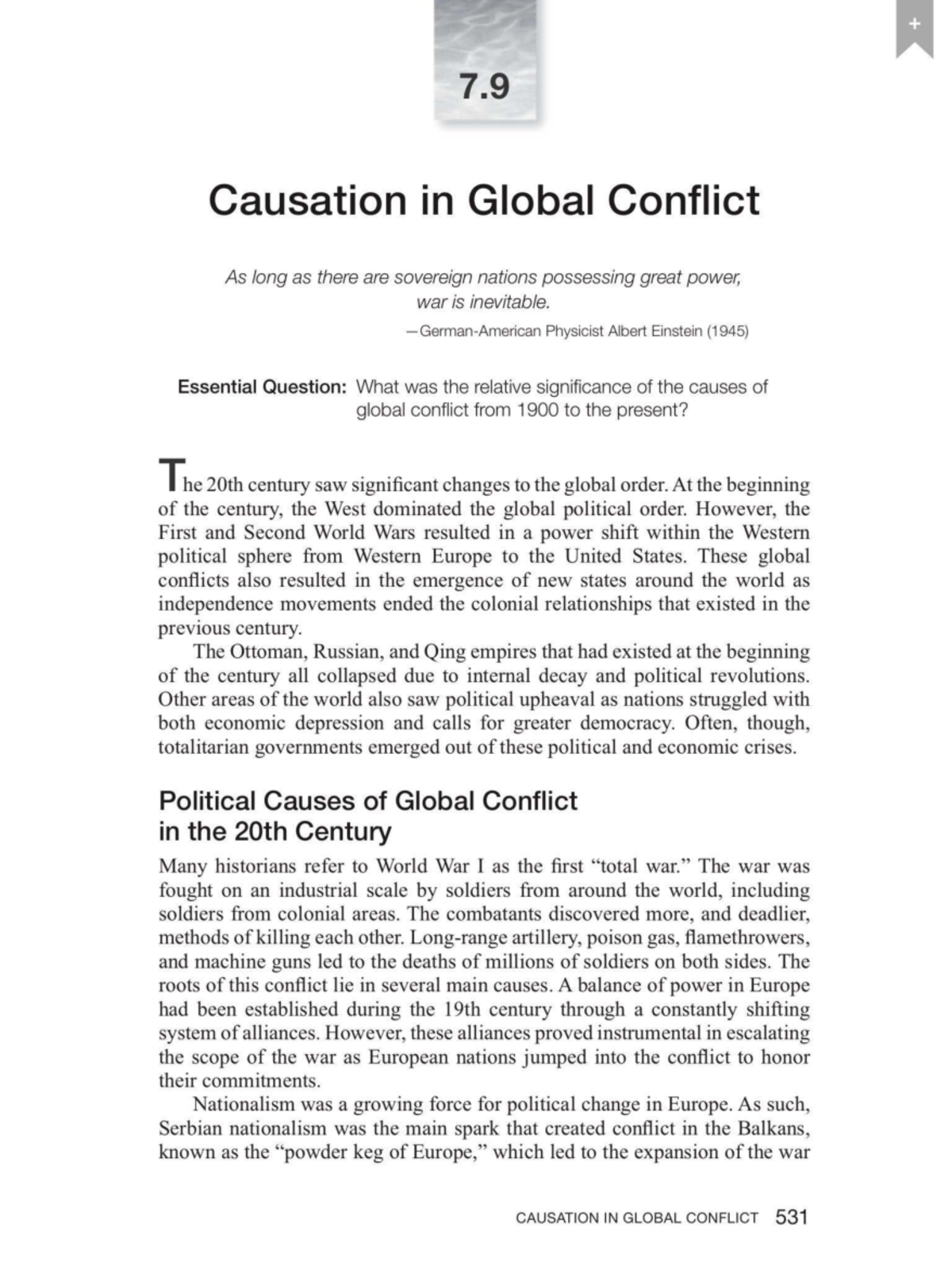 7.9 Causation in Global Conflict: Analyzing 20th Century Wars - Studocu