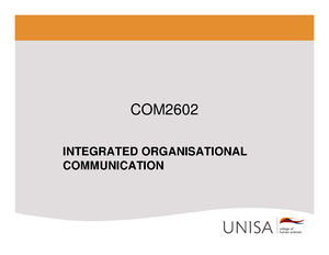 Chapter 2 - Communication Integration - CHAPTER 2: COMMUNICATION ...