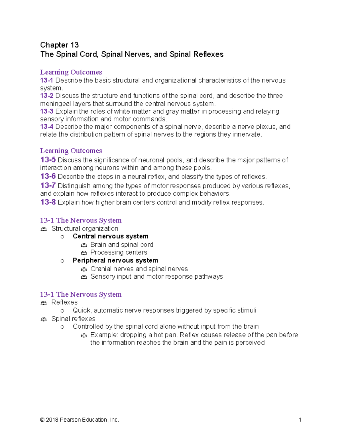 Chapter 13: The Spinal Cord, Spinal Nerves, and Reflex Mechanisms - Studocu