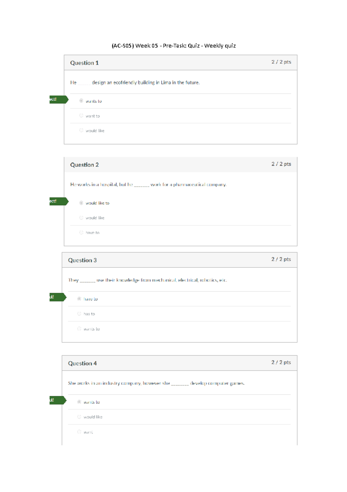 (AC-S05) Week 05 - Pre-Task: Quiz - Weekly Assessment Guide - Studocu