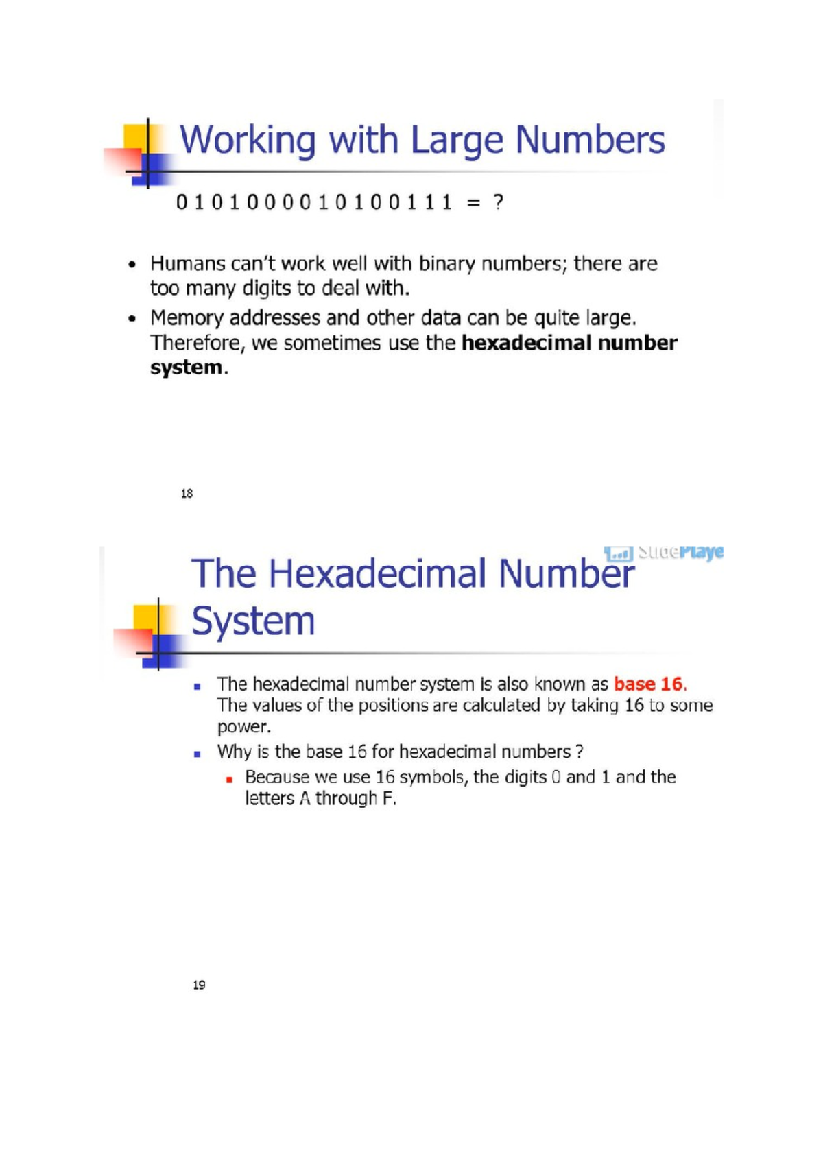 Number Systems - LECTURE: Understanding Binary & Hexadecimal - Studocu