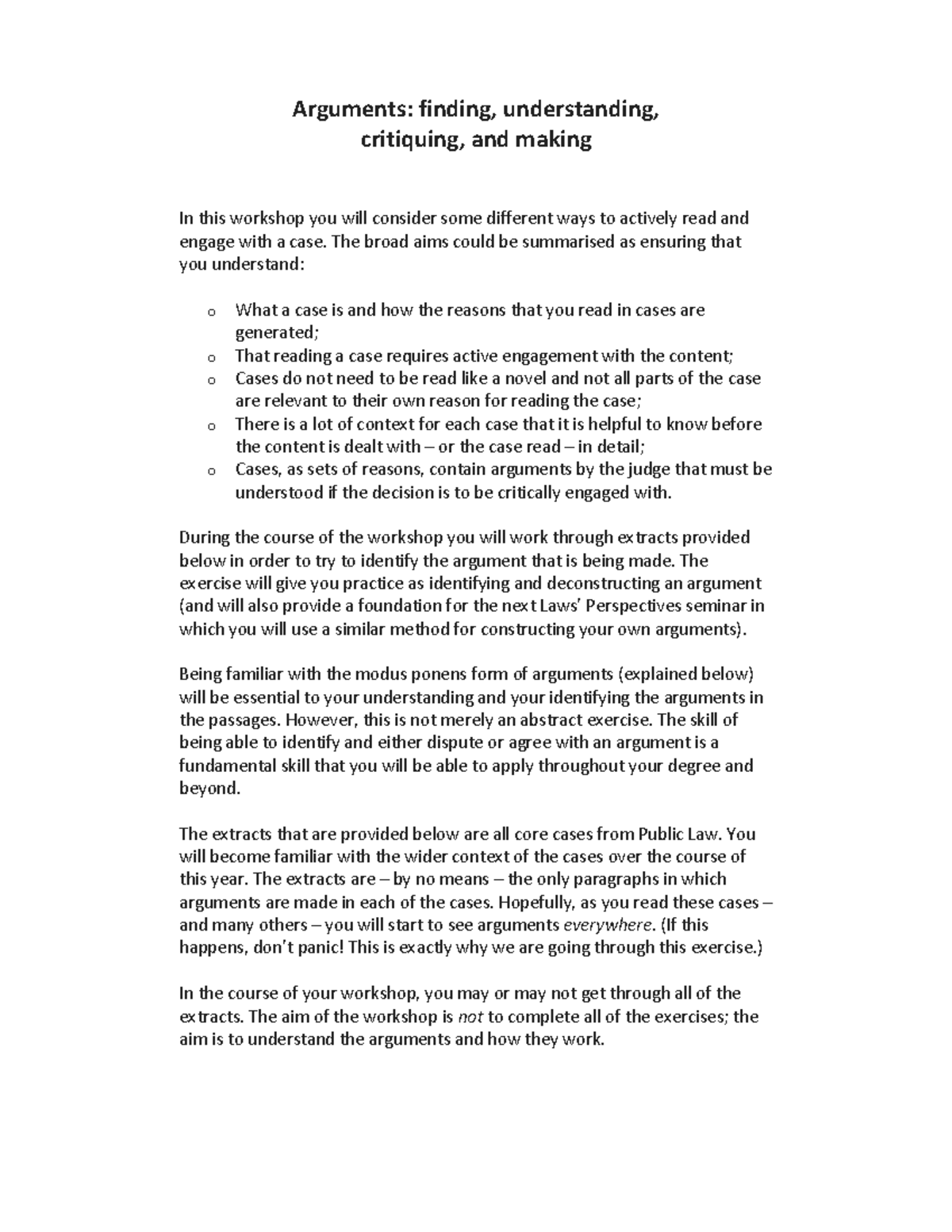 Active Reading Strategies for Case Studies in Public Law (PL 101) - Studocu