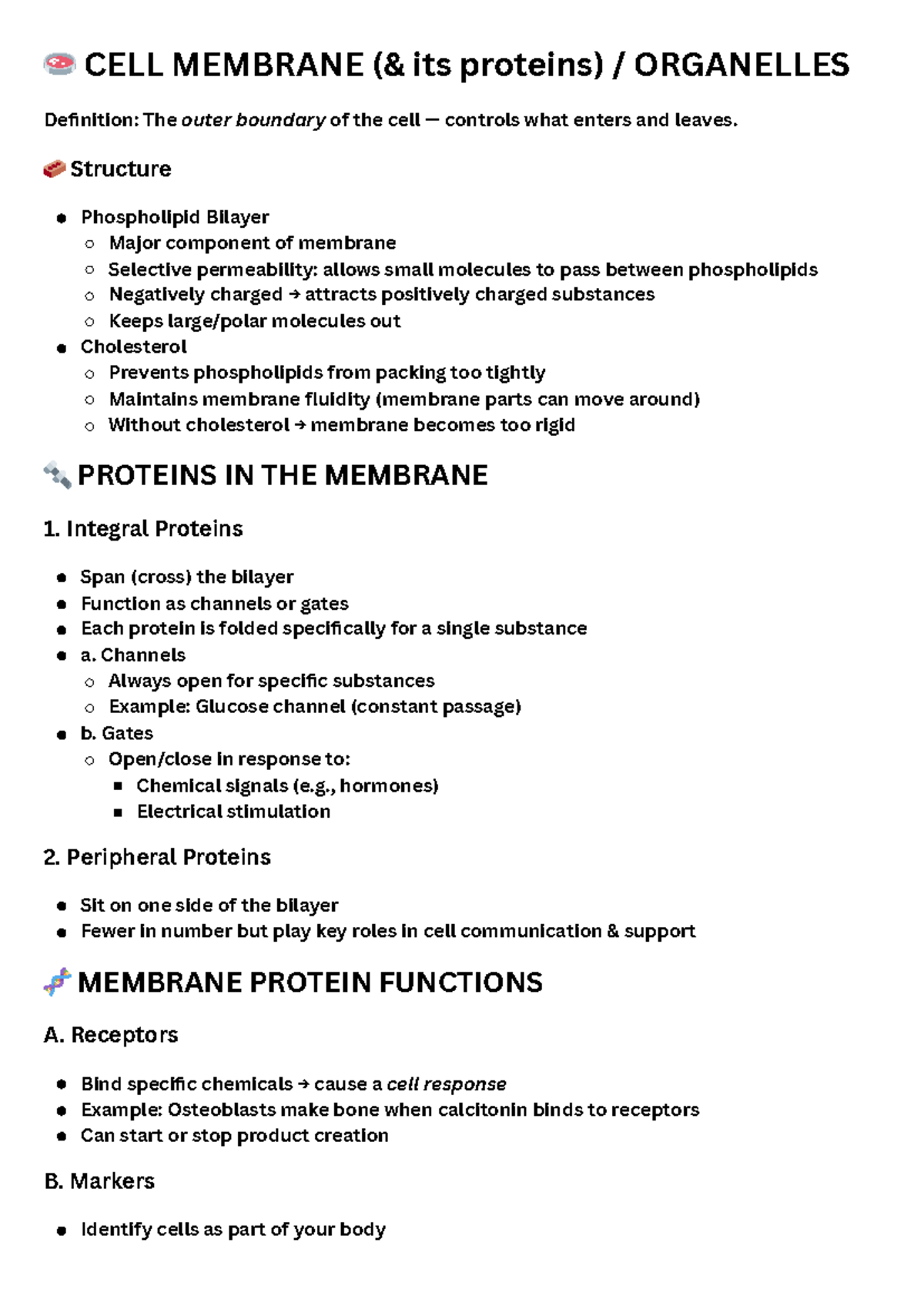 Chapter 5: Cell Structure, Membrane Transport, and Genetic Processes ...