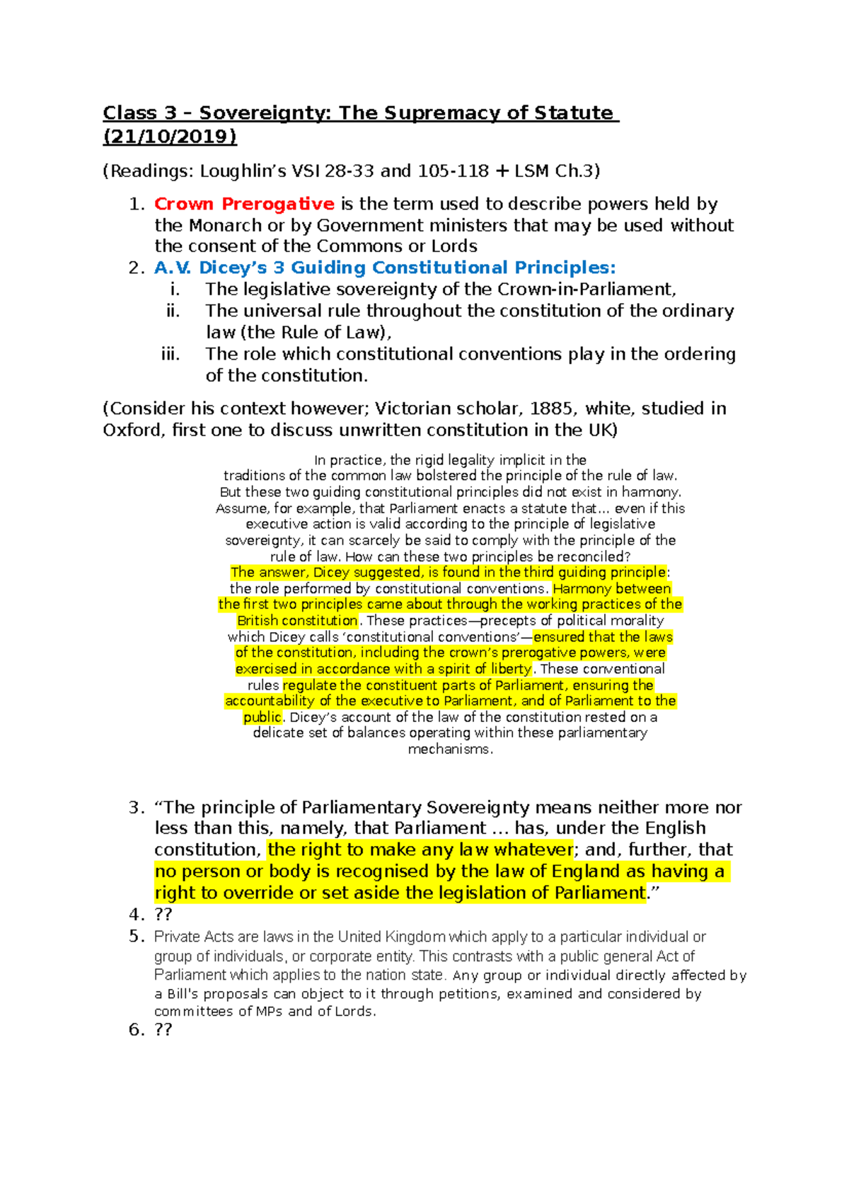 MT Class 2 - Sovereignty and Supremacy - Class 3 – Sovereignty: The ...
