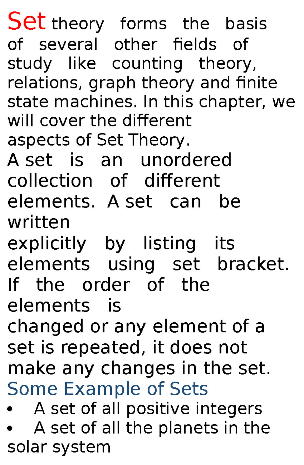 Set Theory Basics: Introduction to Logic and Sets (Lesson 1) - Studocu