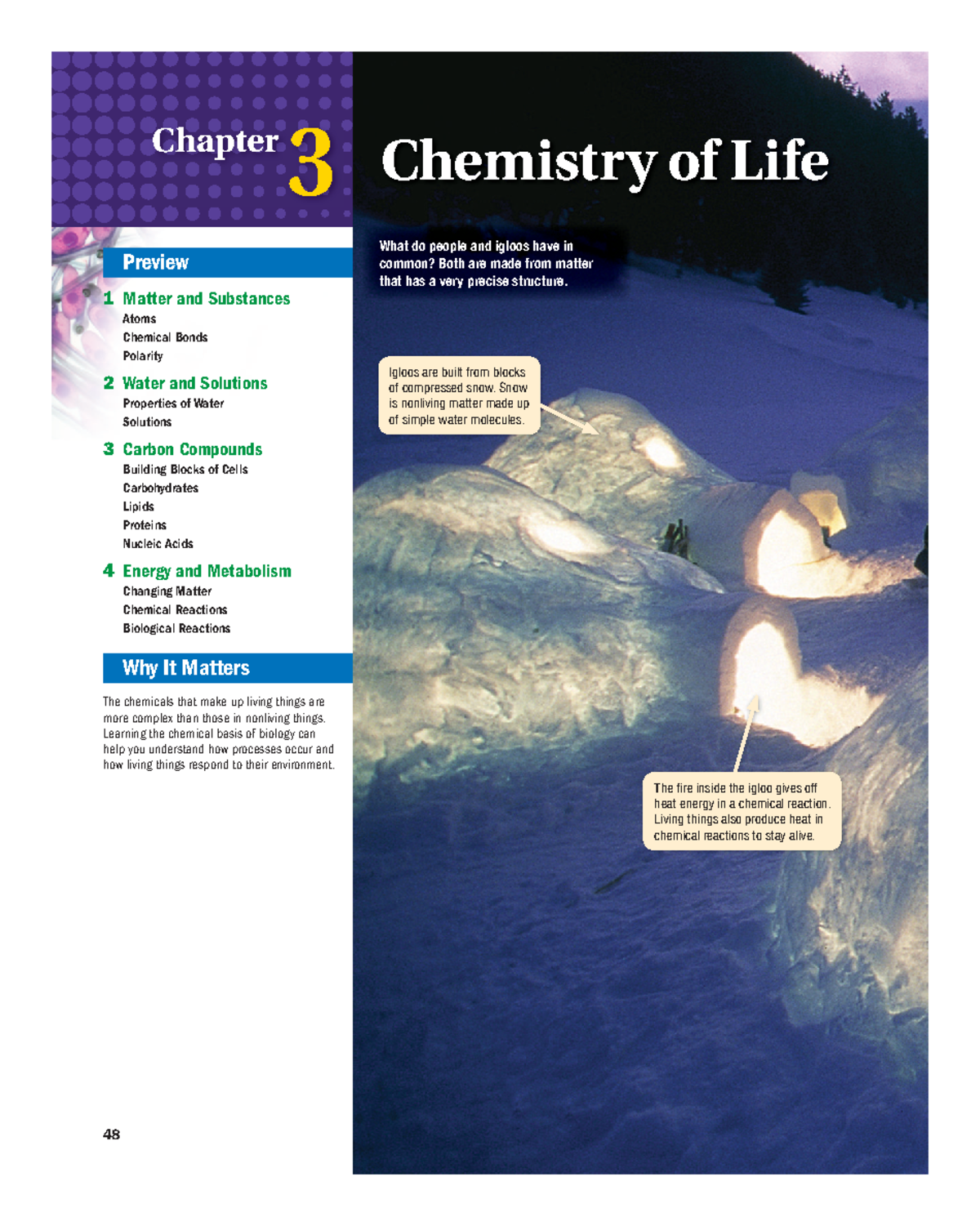 Biology Reading Notes: Chapter 3 - Chemistry of Life Concepts - Studocu