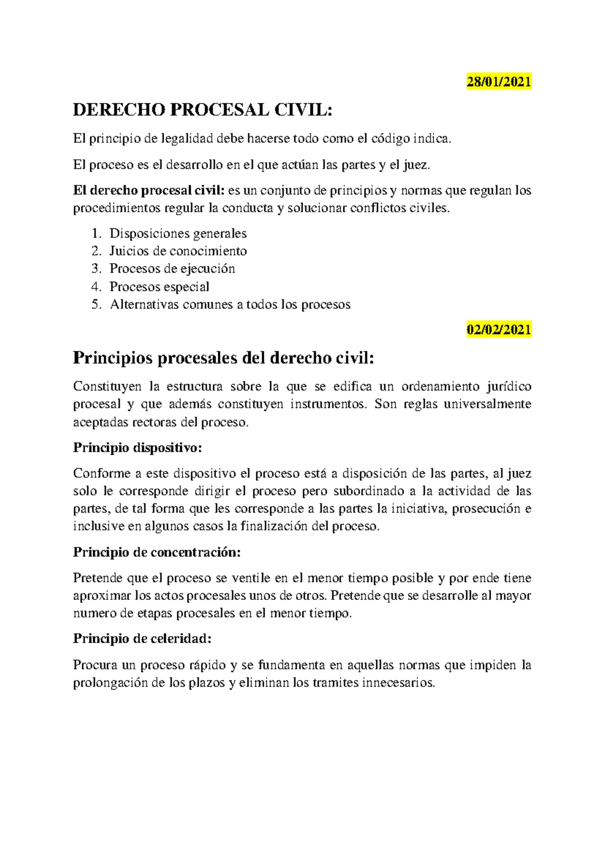PLAZOS DE LOS PROCESOS DEL CÓDIGO PROCESAL CIVIL GUATEMALA - 1. PLAZOS ...