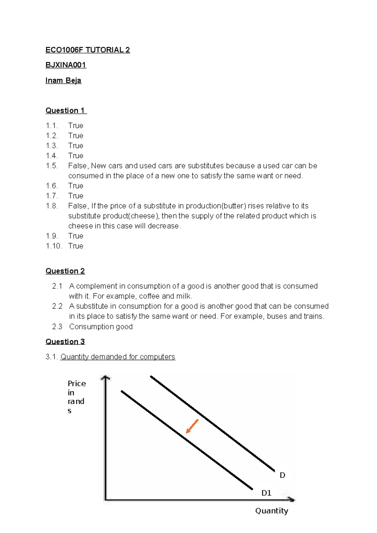 Document 1 - was modernity good or bad - ECO1006F TUTORIAL 2 BJXINA ...