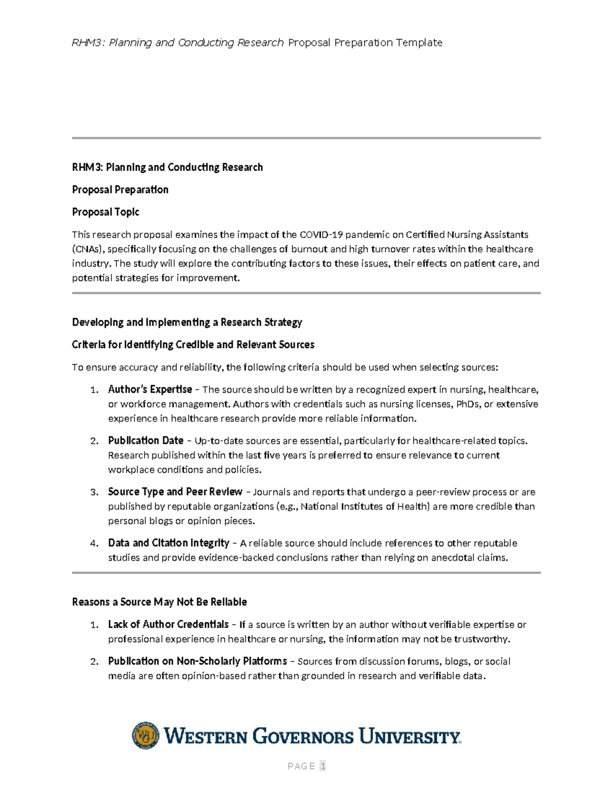 D270 task 2 - The second task with apa format - RHM3: Planning and ...