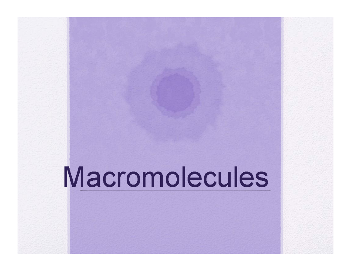 Macromolecules Chemistry Review: Carbs, Lipids, Proteins & Nucleic ...